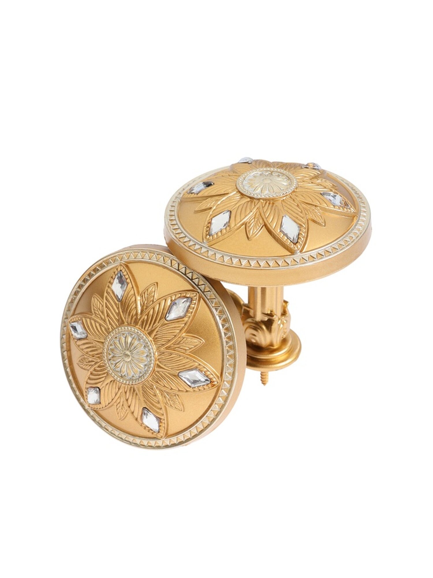 Крючок для штор CAPPIO KS032, d=98 мм, цвет золото с серебром, 2 шт 10906514