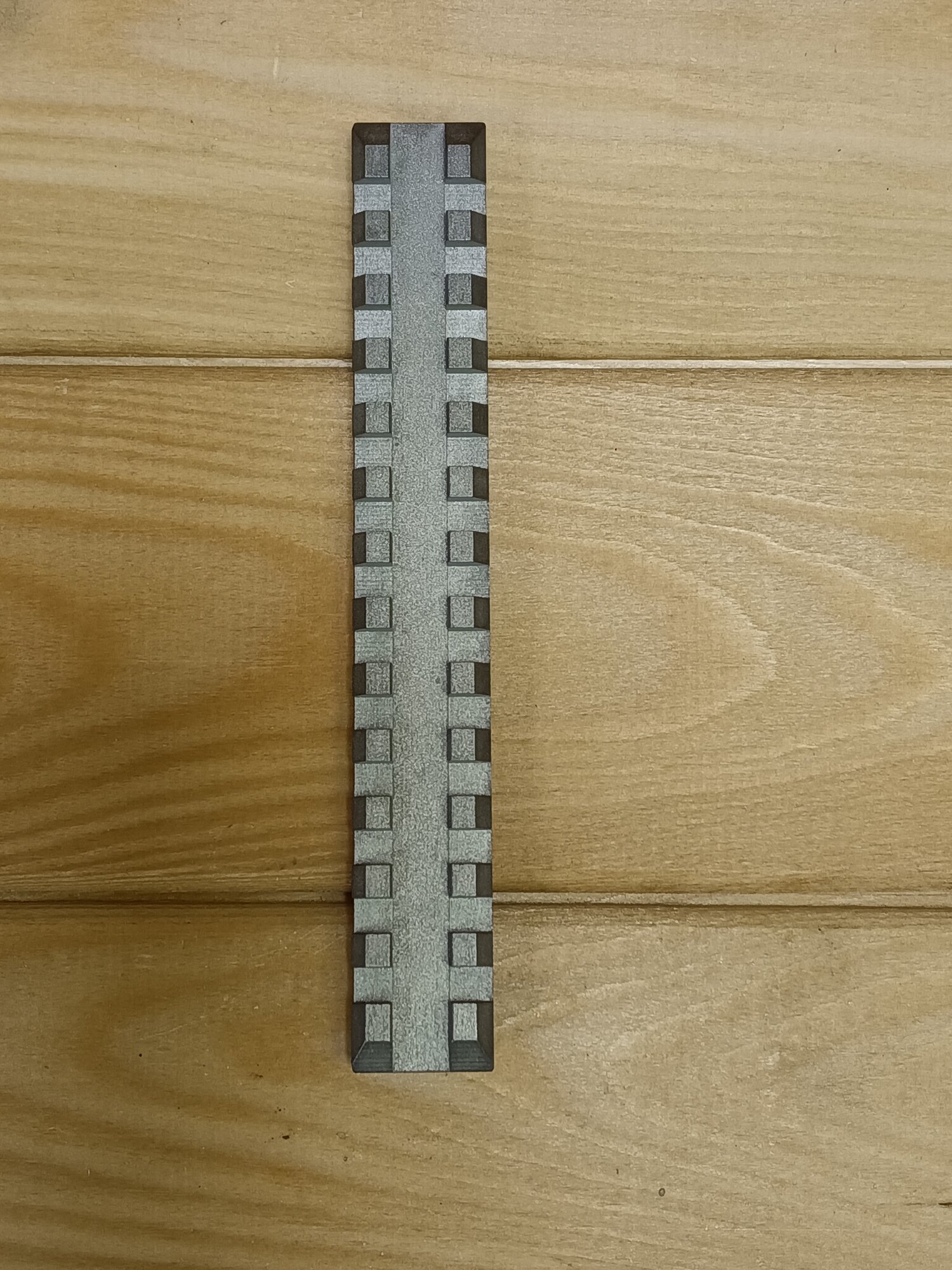 Металлическая, (стальная) планка Вивера Weaver 145мм,13 слотов. Исполнение №2 (см. чертёж).