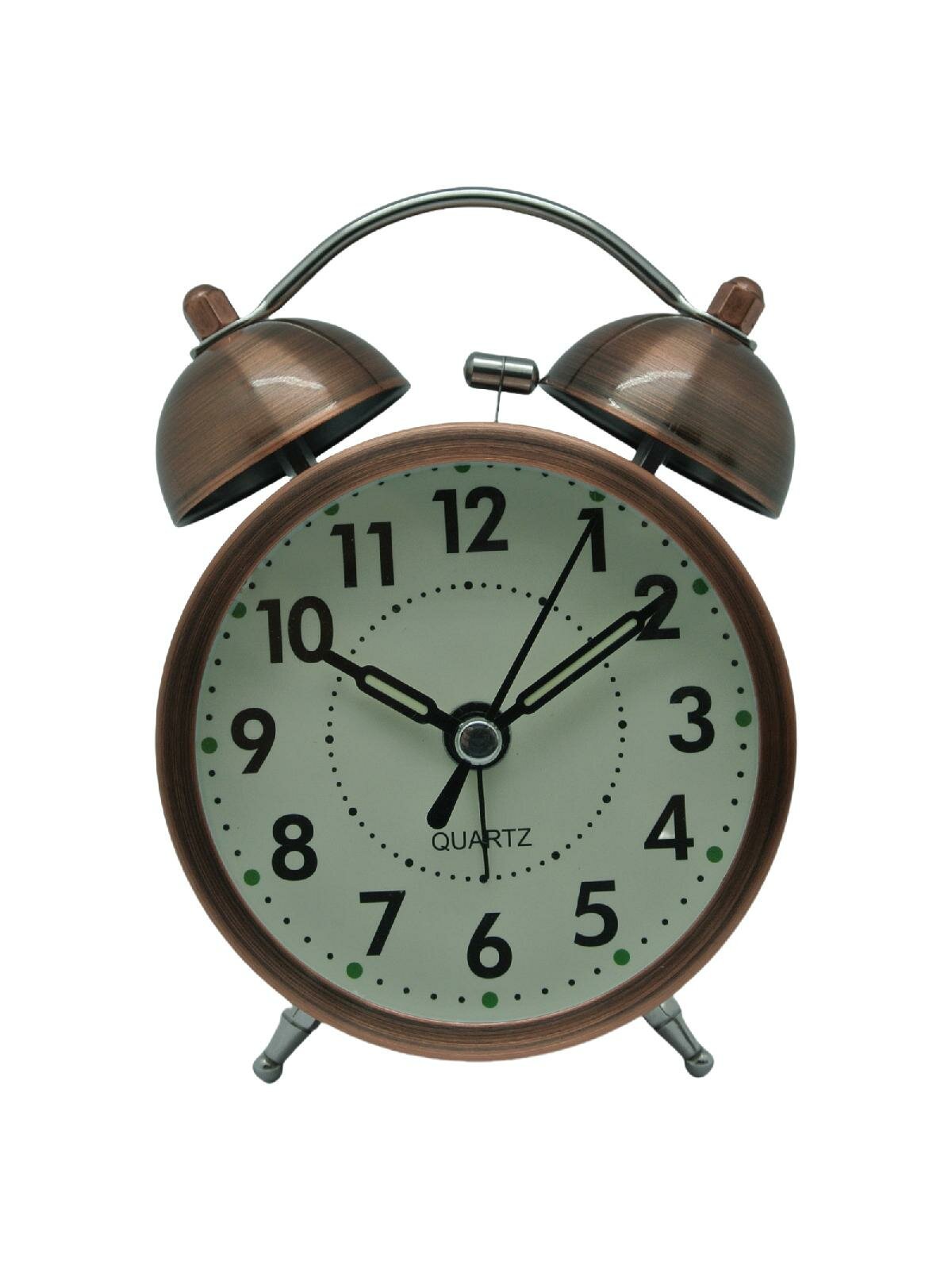 Антикварный медный будильник ручной работы для спальни или гостиной