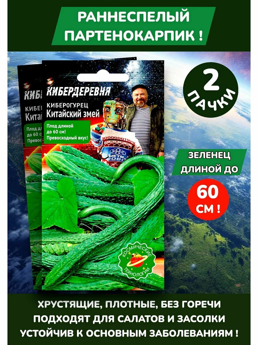 Огурец Китайский Змей Кибердеревня, 2 пакета