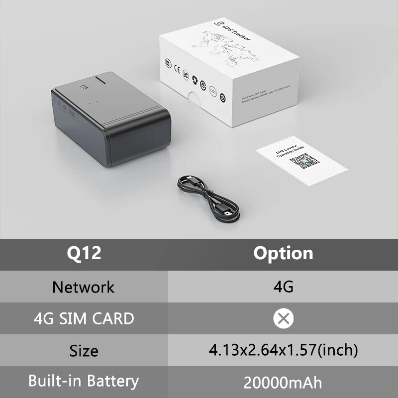 20000 мАч/10000 мАч Автомобильный GPS-локатор, автомобильный GPS-трекер 4G, устройство GPS-слежения в реальном времени, сигнализация для забора, магнит, приложение положения GPS