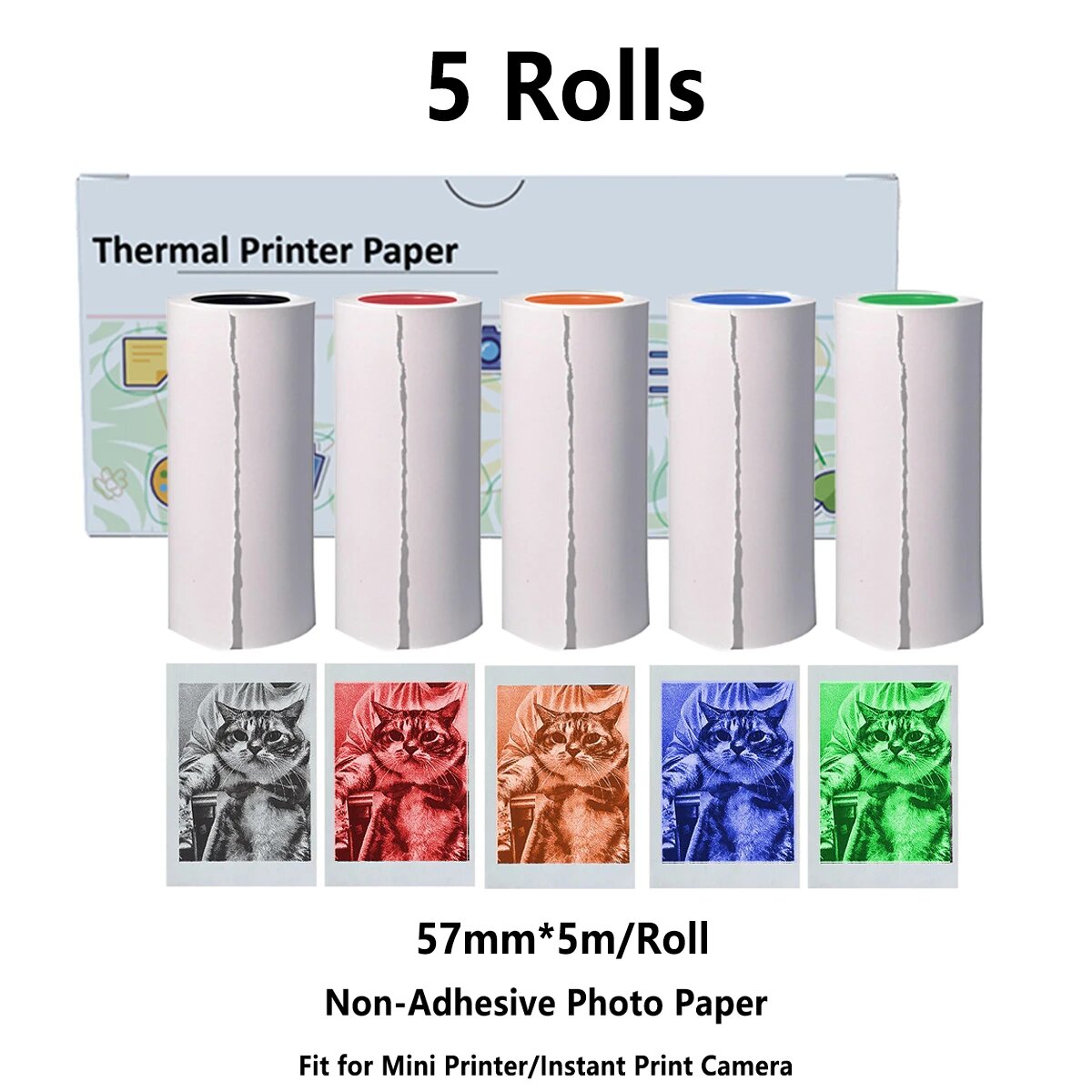 Мгновенная фотобумага 5 рулонов