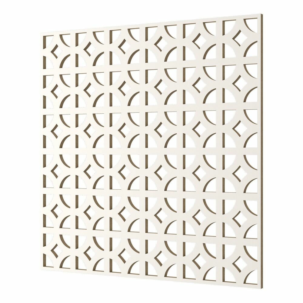 Перфорированная Панель Cosca Романико ХДФ Белый В600хШ1200 мм / Коска.