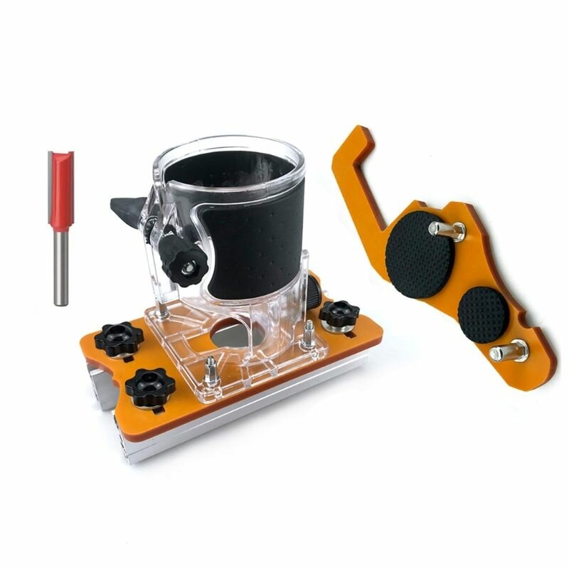 Деревообрабатывающий ручной обрезной станок-с локатором, фрезой и прозрачной крышкой