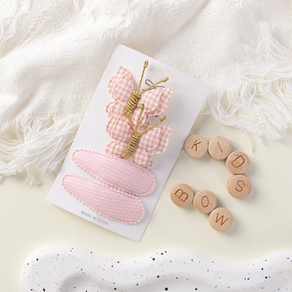 Розовые заколки для волос с бантиками CUTE BOWS FJ194-2