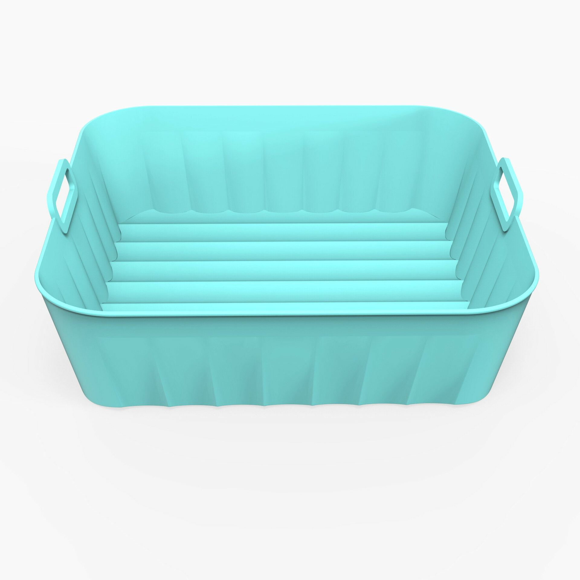 Кросс-бордер новые силиконовые формы для выпечки в аэрогриле Силиконовый коврик для аэрогриля Силиконовый горшок для аэрогриля квадратный синий