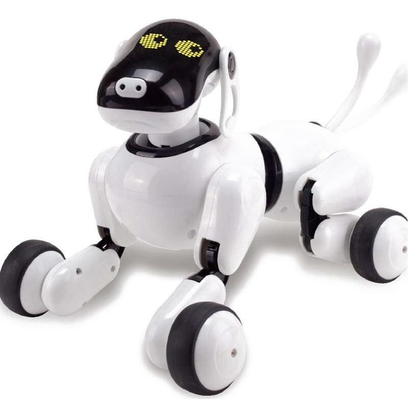 Игрушка собака голос и усилитель; App Control Robot AI Dog Bluetooth Connection Touch Motion Smart Electronic AI Pet Dog Toy RC Robot для детей Животные (белый)