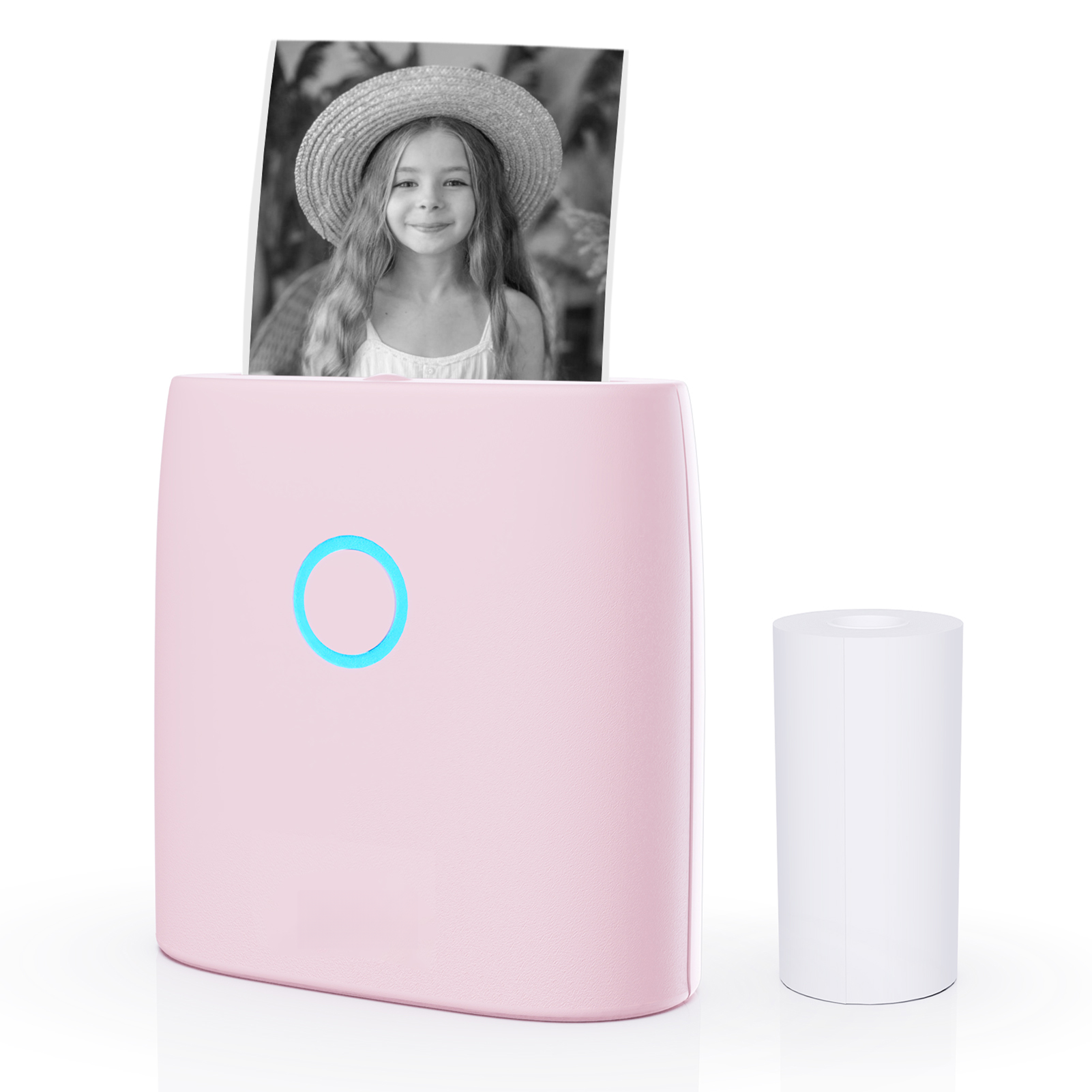 Принтер Q2 pro Mini Pocket Portable Thermal Instant Photo Printing 300dpi BT Wireless Label Maker Machine APP Support Receipt Memo Inkless Sticker Notes Lists Scrapbook DIY Journal Pictures Compatible White Pink 85x84x41mm 57mm 59x31x31mm 1000mAh Lithium