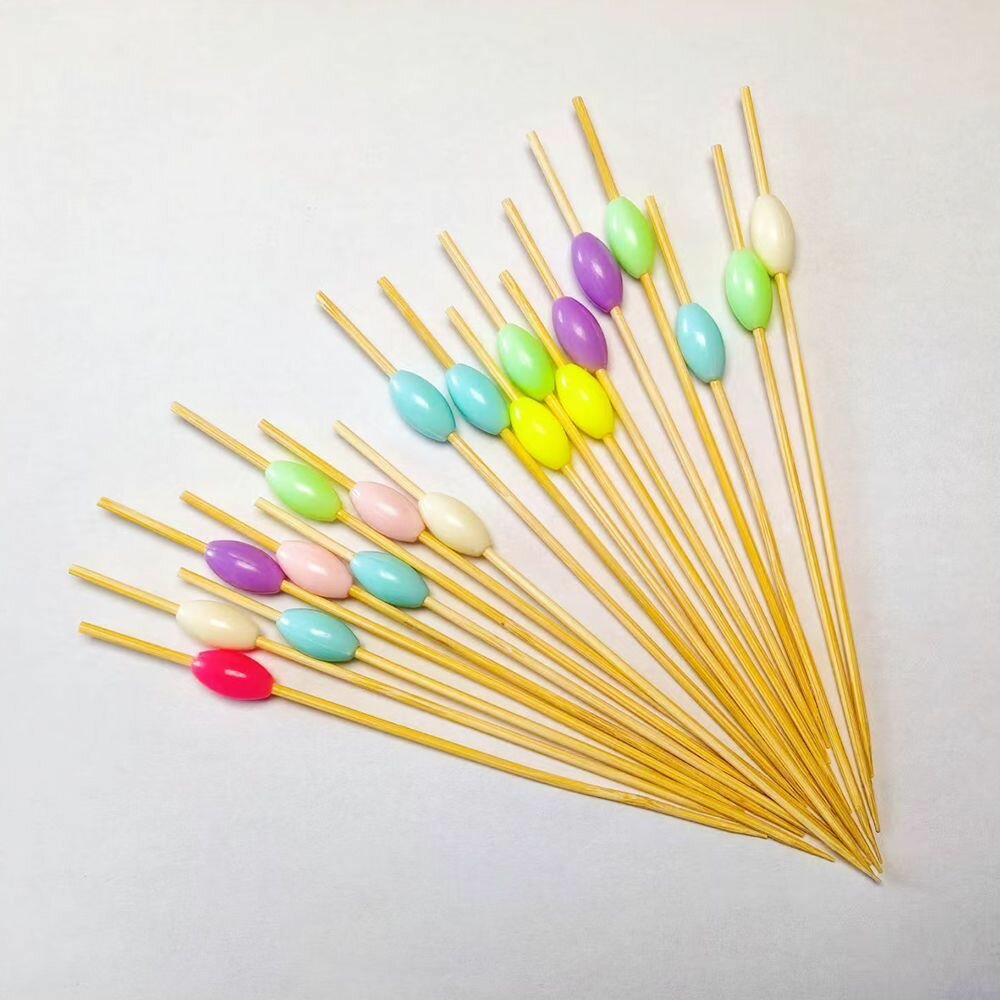 Одноразовые фруктовые палочки для десертов, креативные бамбуковые палочки, милые художественные зубочистки, закусочные палочки, коктейльные сердечки