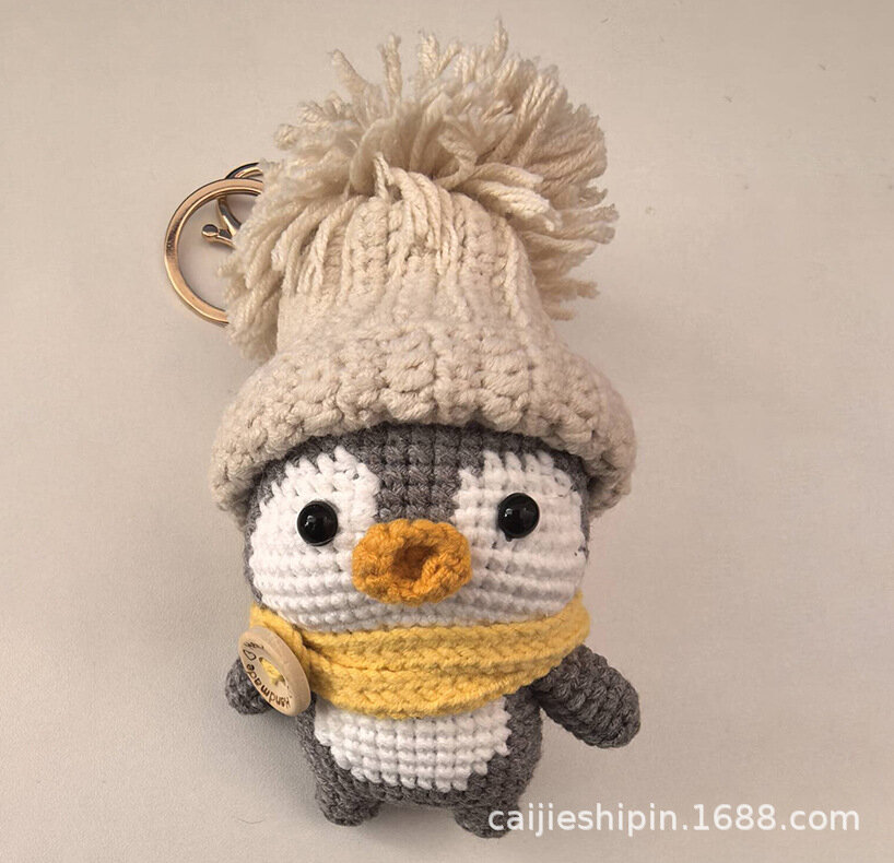 26 оригинальных вязаных пингвинов, готовые ручной работы вязаные куклы, подвески из пряжи, вязаные животные, брелоки, подвески для сумок A1