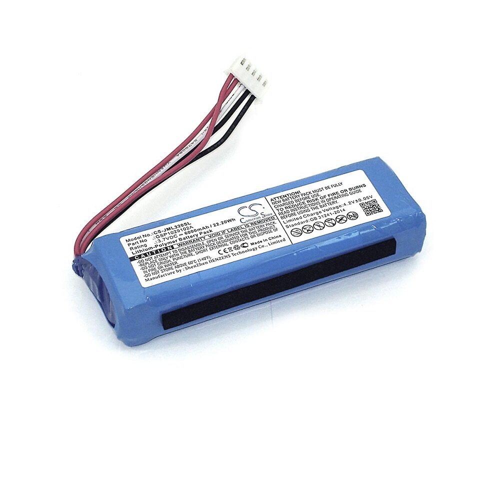 Аккумулятор CS-JML320SL для JBL Charge 3 (2016) 3.7V 6000mAh 22.20Wh