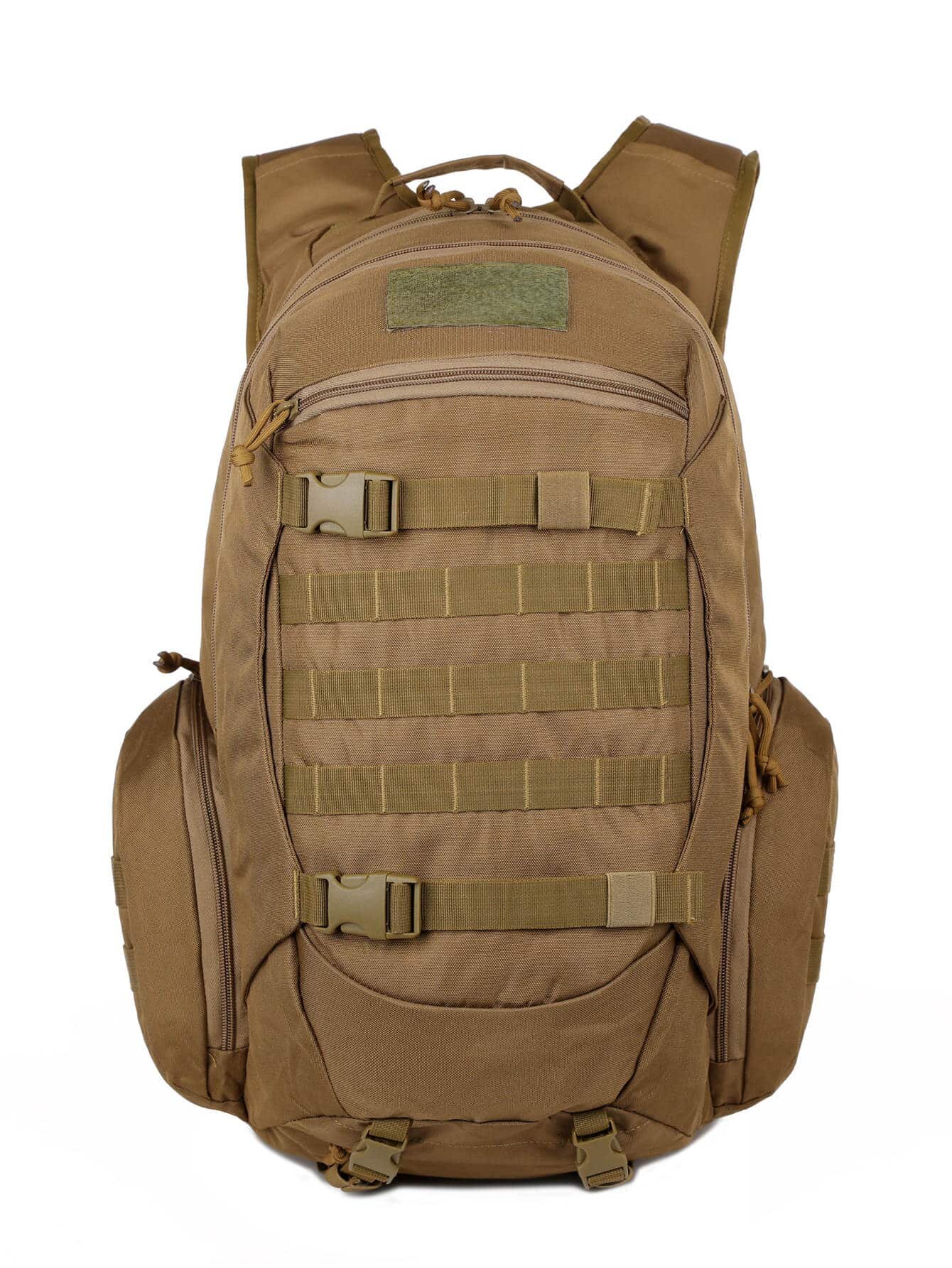 40L Тактический рюкзак Molle Assault Pack Daypack Bug Out Bag для кемпинга, походов, путешествий, материал нейлон, размеры 31*15*49см, вес 1.09кг, 1 основной отсек, 1 передний карман, 1 задний карман, 2 боковых кармана