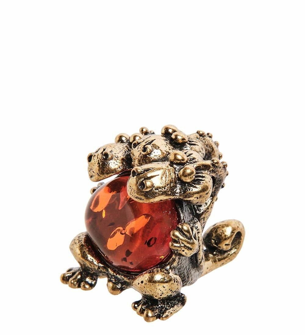 Фигурка Змей Горыныч (латунь, янтарь) A2163251 Народные промыслы бронзовый