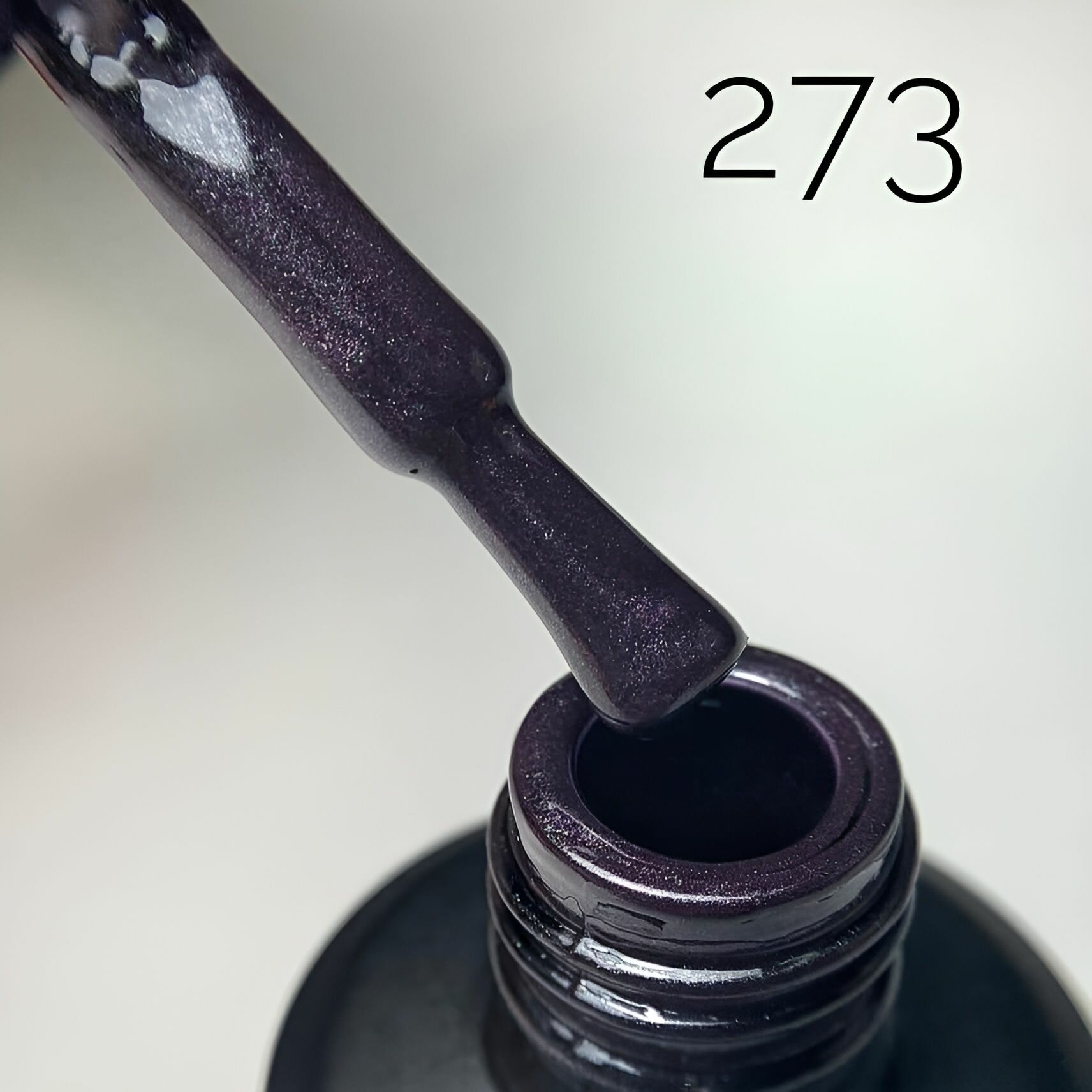 Sova De Luxe Гель-лак фиолетовый, переливающийся эффект, оттенок 273, 15мл.