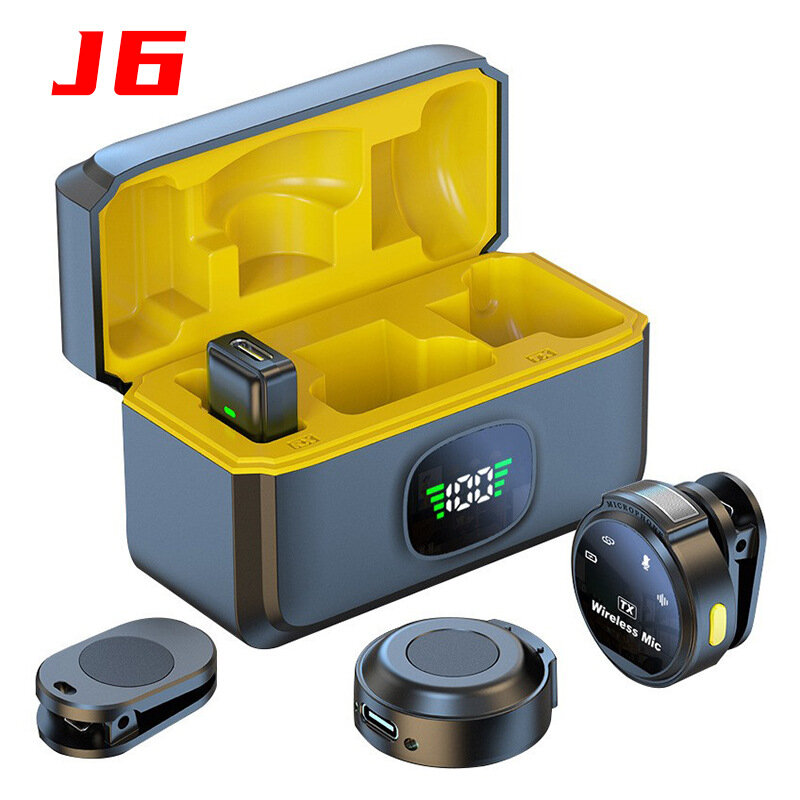 J3 Новая частная модель беспроводного петличного микрофона для мобильного телефона, прямой трансляции, шумоподавление, интервью, мини-микрофон