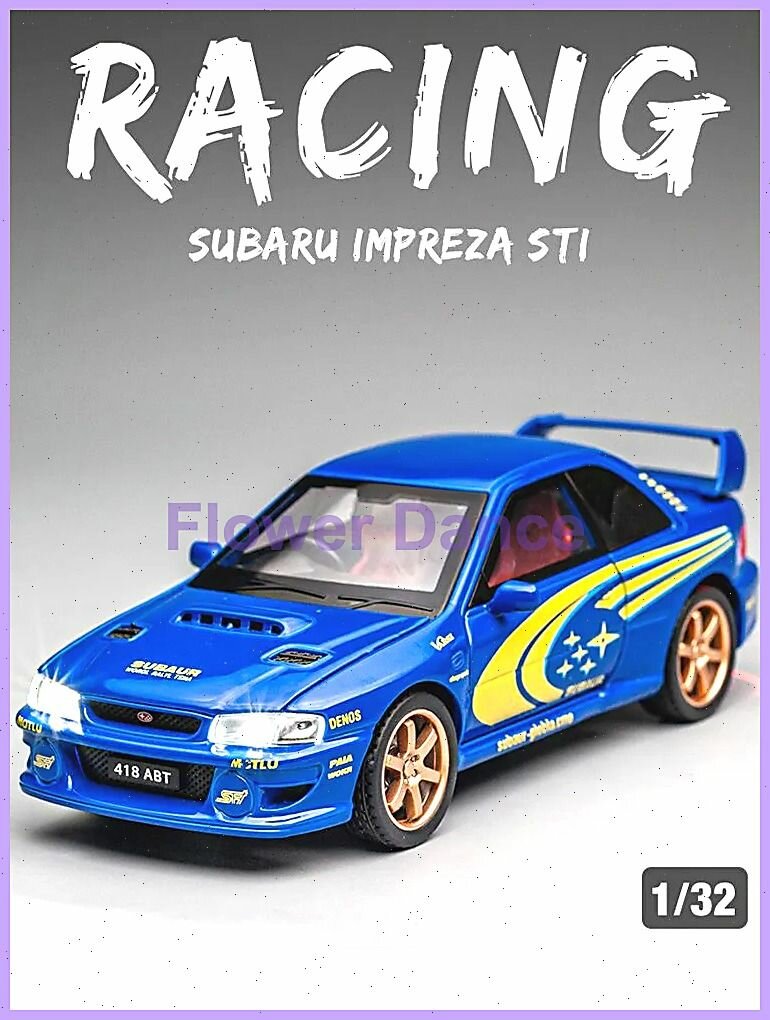 1:32 Subaru Impreza раллийный модель автомобиля игрушечная машинка из сплава автомобильный декор