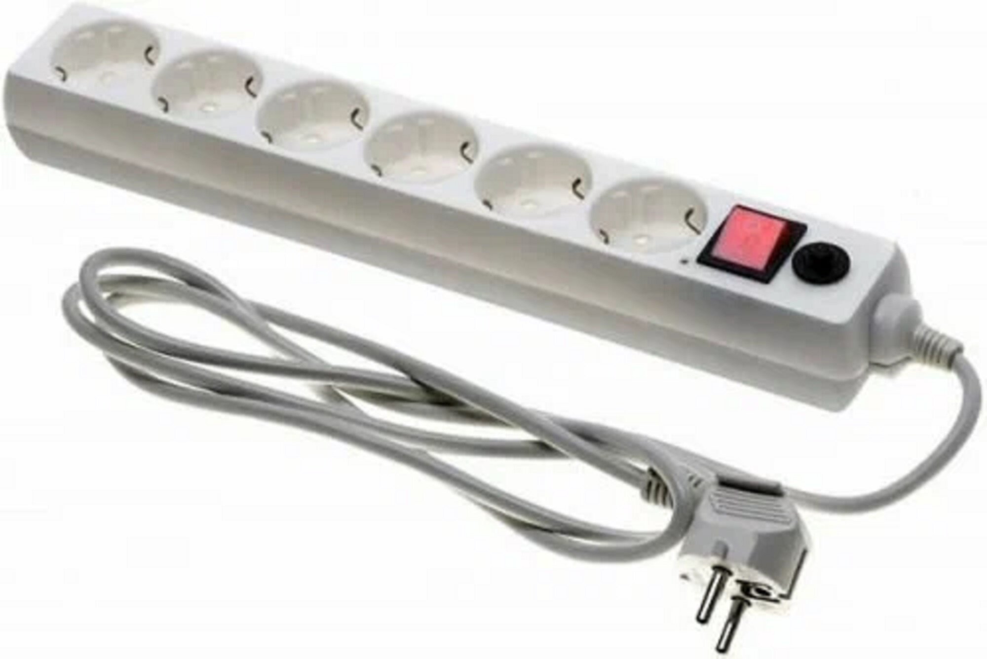 Сетевой фильтр Buro 600SH-16-1.8-W 1.8м, 6 розеток, белый (коробка)