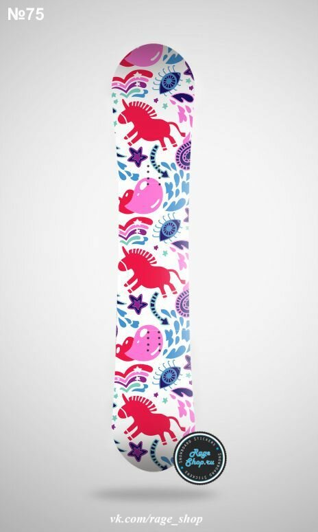 Наклейка на сноуборд полноразмерная водостойкая с ламинацией