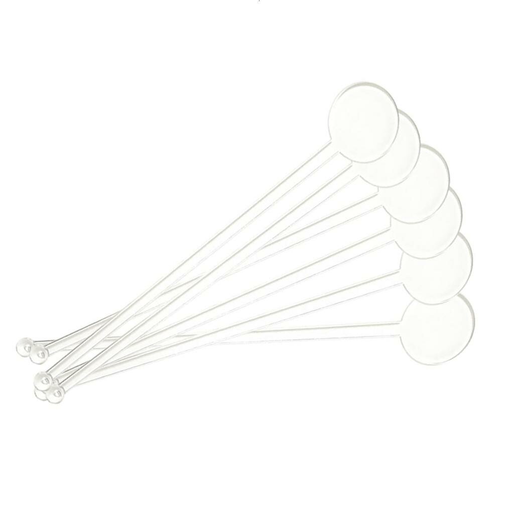 Коктейльные мешалки с круглым наконечником, 100 шт, Прозрачный