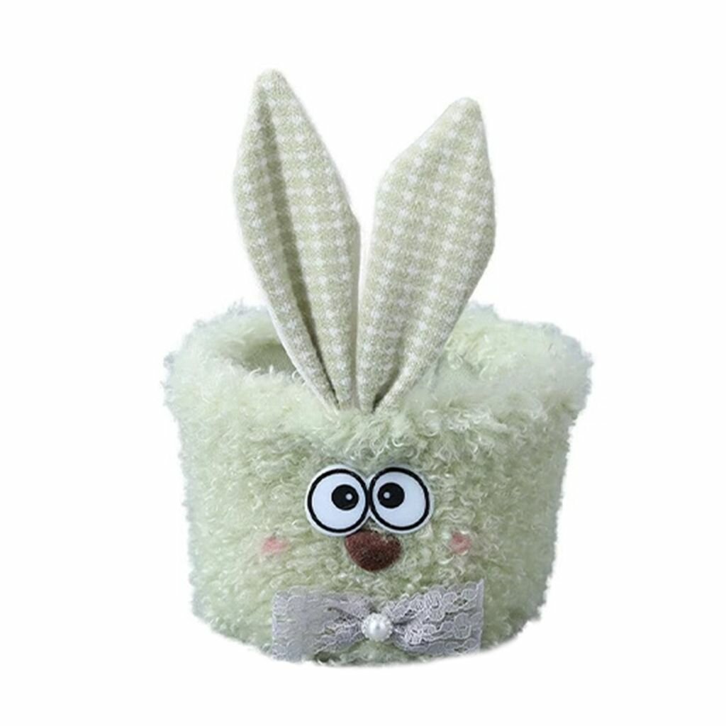 Корзинка с ушками пасхального кролика-Зеленая