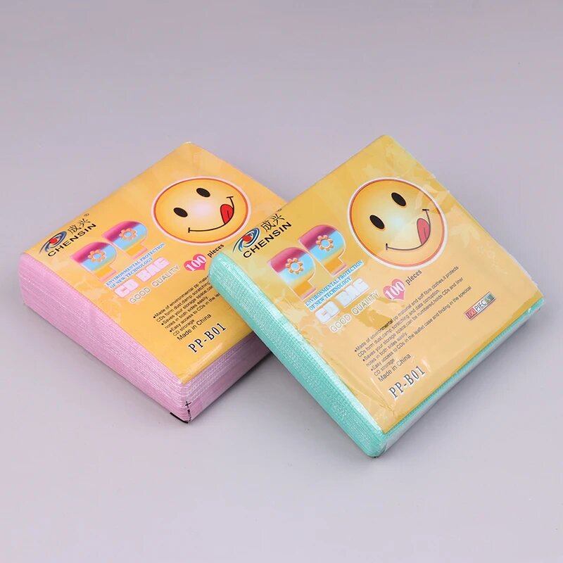 Пластиковые чехлы для CD/DVD дисков (100 шт.)