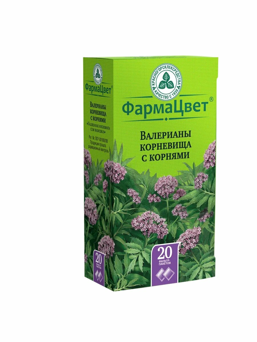 Валерианы корневища с корнями 1,5 гр 20 шт. фильтр-пакеты