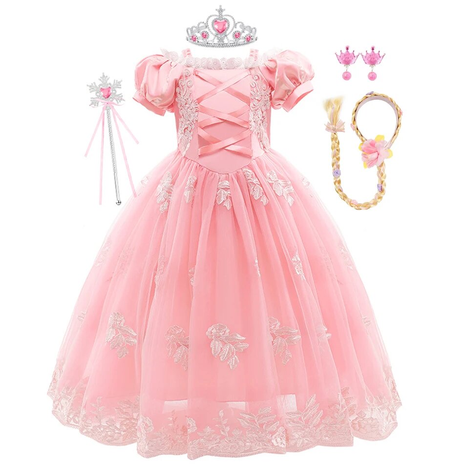 Костюм Рапунцель оllobebe 5-6T (Tag 130), Pink Rapunzel D