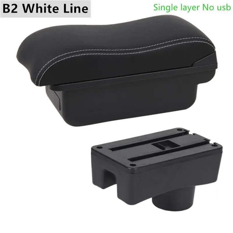 Подлокотник для Hyundai Accent Tagaz, автомобильный подлокотник, детали для модернизации автомобиля, ящик для хранения с USB светодиодом, аксессуар для ремонта автомобиля B2 White Line
