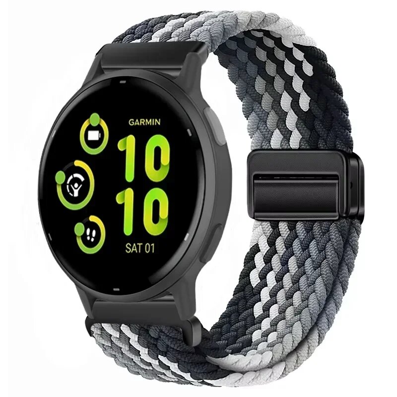 Ремешок плетеный для Garmin 20mm, черный