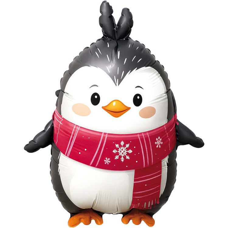 Воздушный шар из фольги. Фигура, Новогодний пингвин (28'/71 см, RUS)