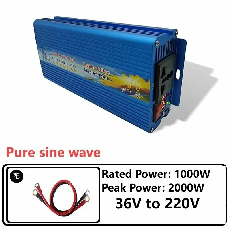 Инвертор автомобильный, 1000 Вт арт. NBQ-T1000W-36V-220V