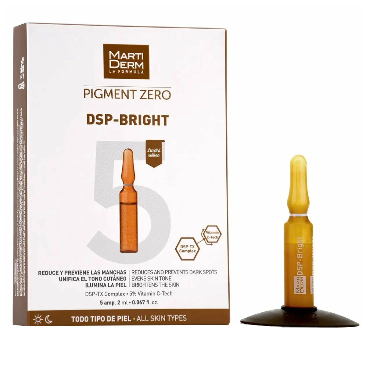 MartiDerm Ампульная сыворотка для лица против пигментных пятен Pigment Zero Сыворотка 5*2мл