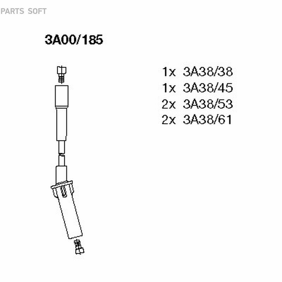 BREMI 3A00/185 Провода в/в к-т Chrysler Voyager 3.3/3.8 00-