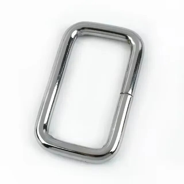 Металлические D-образные пряжки Meetee 13-50 мм 20mm-10Pcs, Серебряный, Chrome