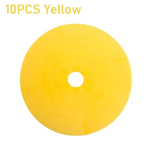 Набор из 10 плоских конусов Ninth World для футбола и баскетбола Желтый, 10 PCS Yellow