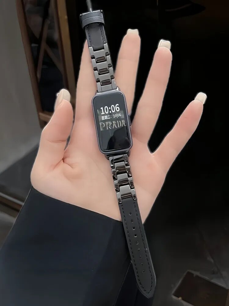 Керамический кожаный ремешок для часов, подходит для фитнес-браслета Huawei Band 11, Huawei Band 11 Pro, модный ремешок