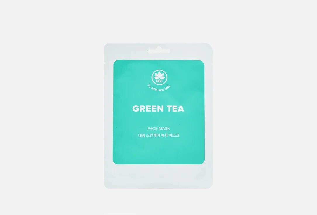 Name Skin Care Sheet Face Mask GREEN TEA Тканевая маска для лица с Зеленым чаем 1шт