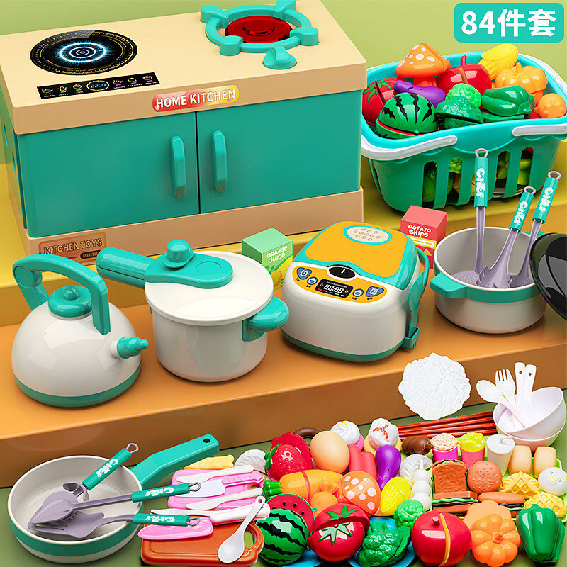 Игровой набор для детей, симуляция кухни, обучающие игрушки для девочек, набор для резки фруктов, веселье для мальчиков 3-6 лет