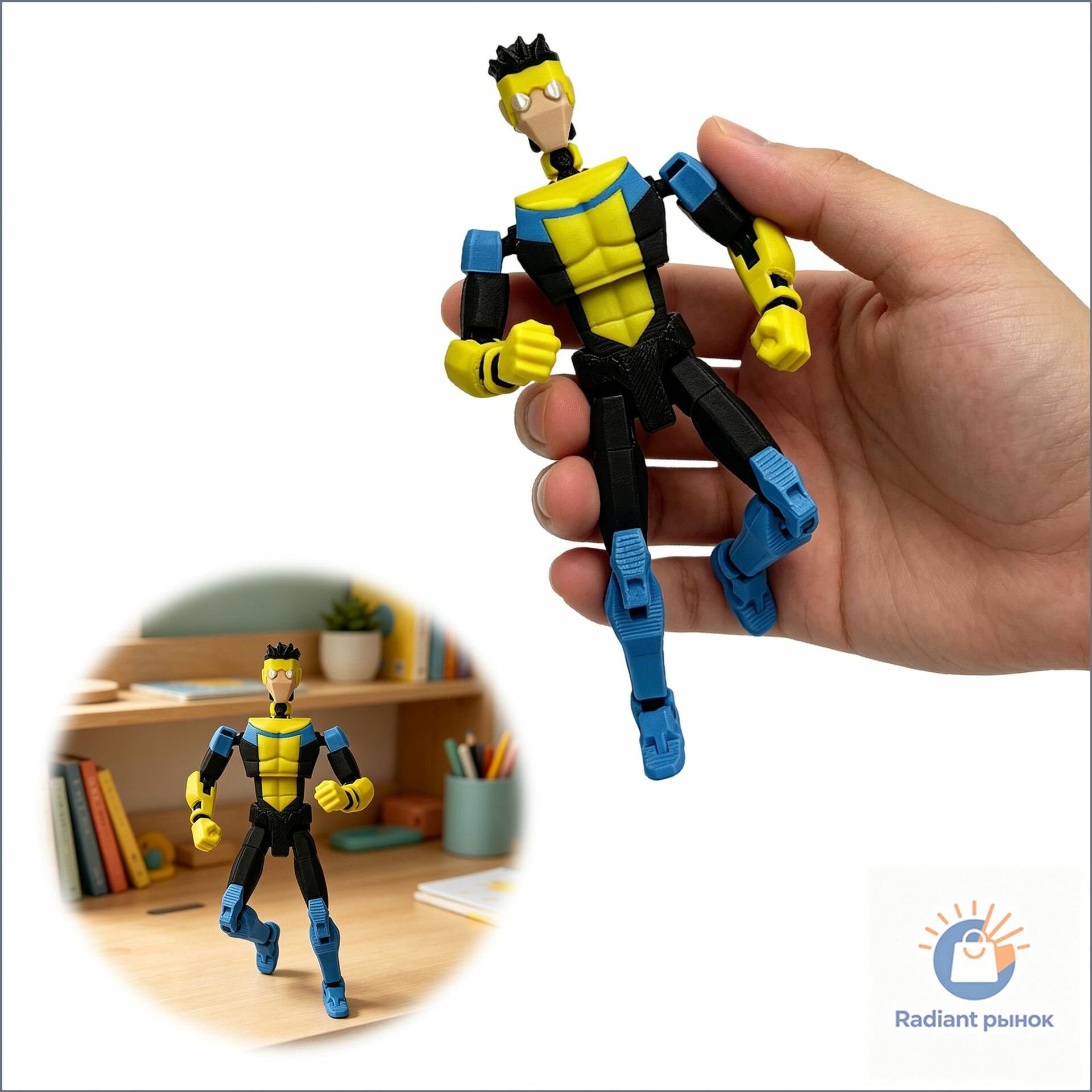 3D-печать фигурка Марка Вселенной с подвижными суставами, высота 14 см