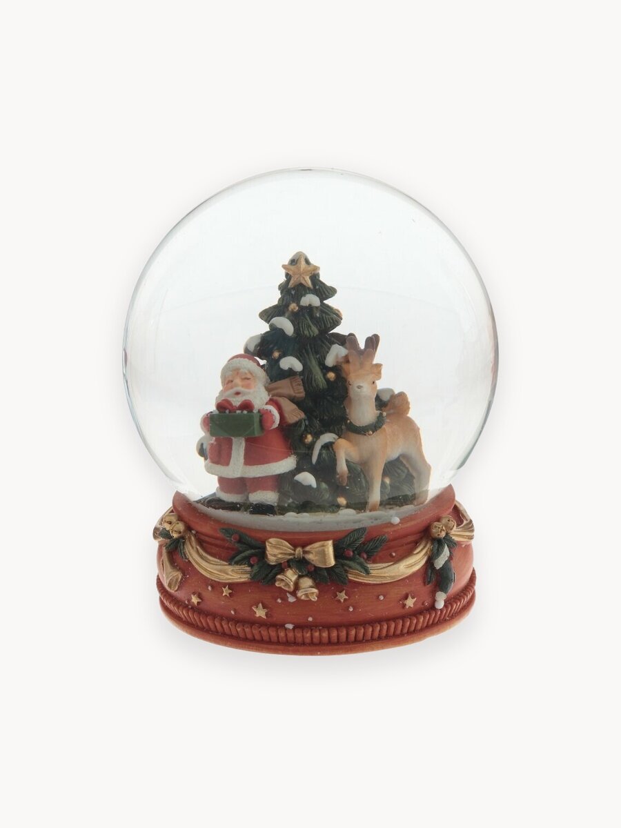 Стеклянный шар Дед Мороз и елка, D12 см, 12х12х13,5 см KSM-812438