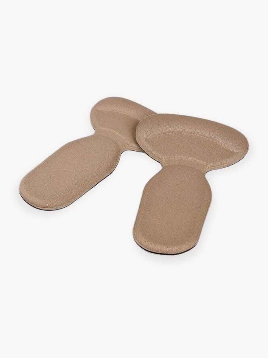 Пяткоудерживатели для обуви, с подпяточником, на клеевой основе, 14×9 см, пара, бежевые