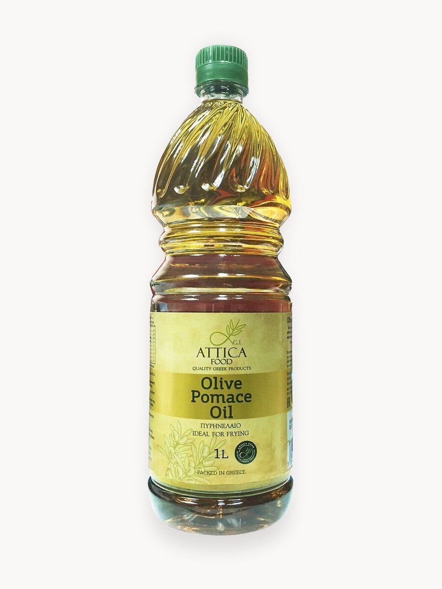 Оливковое масло 1л Attica Food Pomace (Греция, Пелопоннес, рафинированное, пластик)