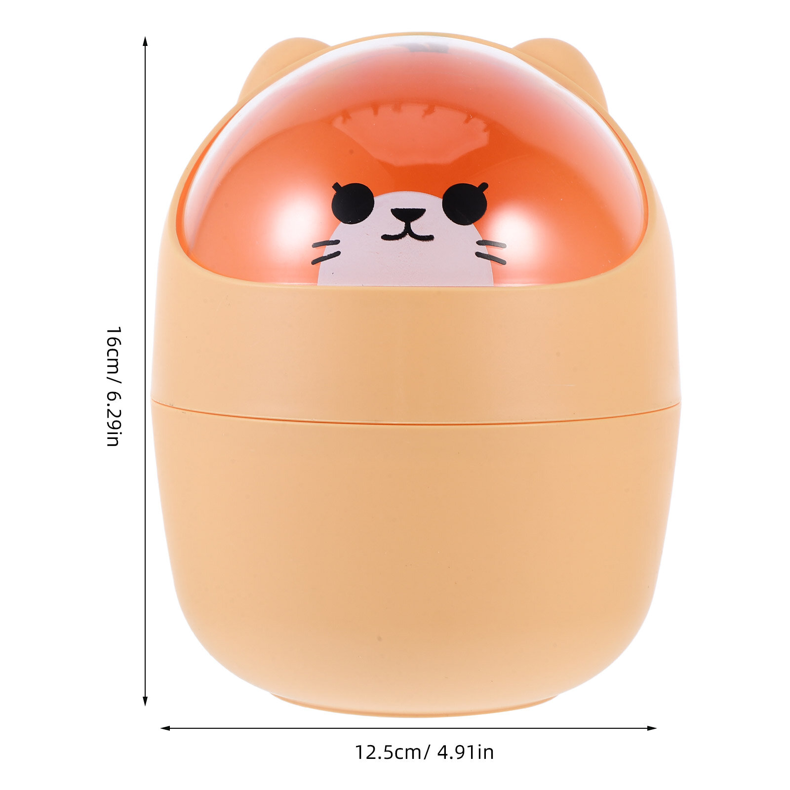 Милый Мини Контейнер Для Отходов На Стол 1 Шт Желтый 16.00X12.50X12.50Cm