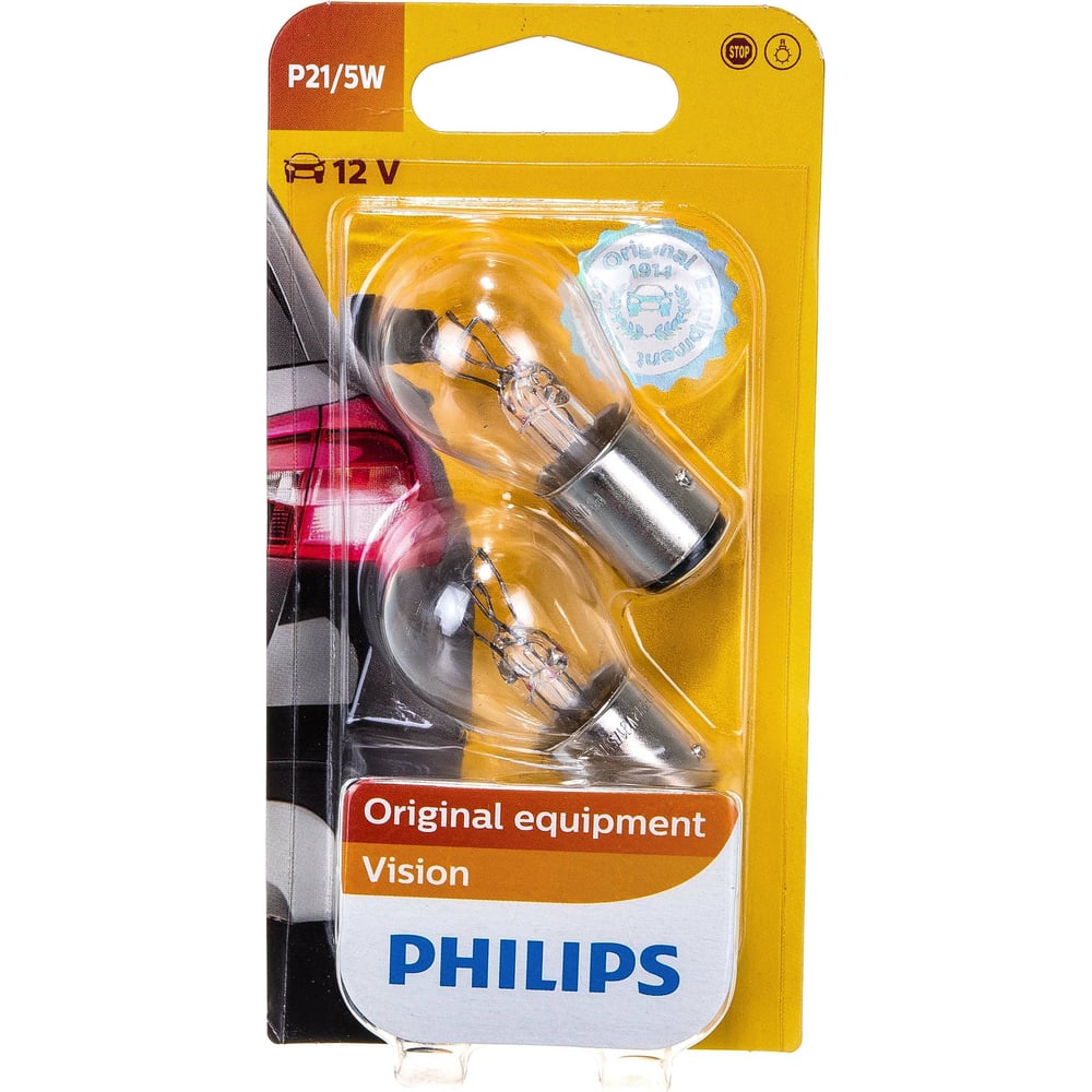 Автолампа PHILIPS P21,5W BAY15d, 2шт 12V ,1,10 12499B2 652028