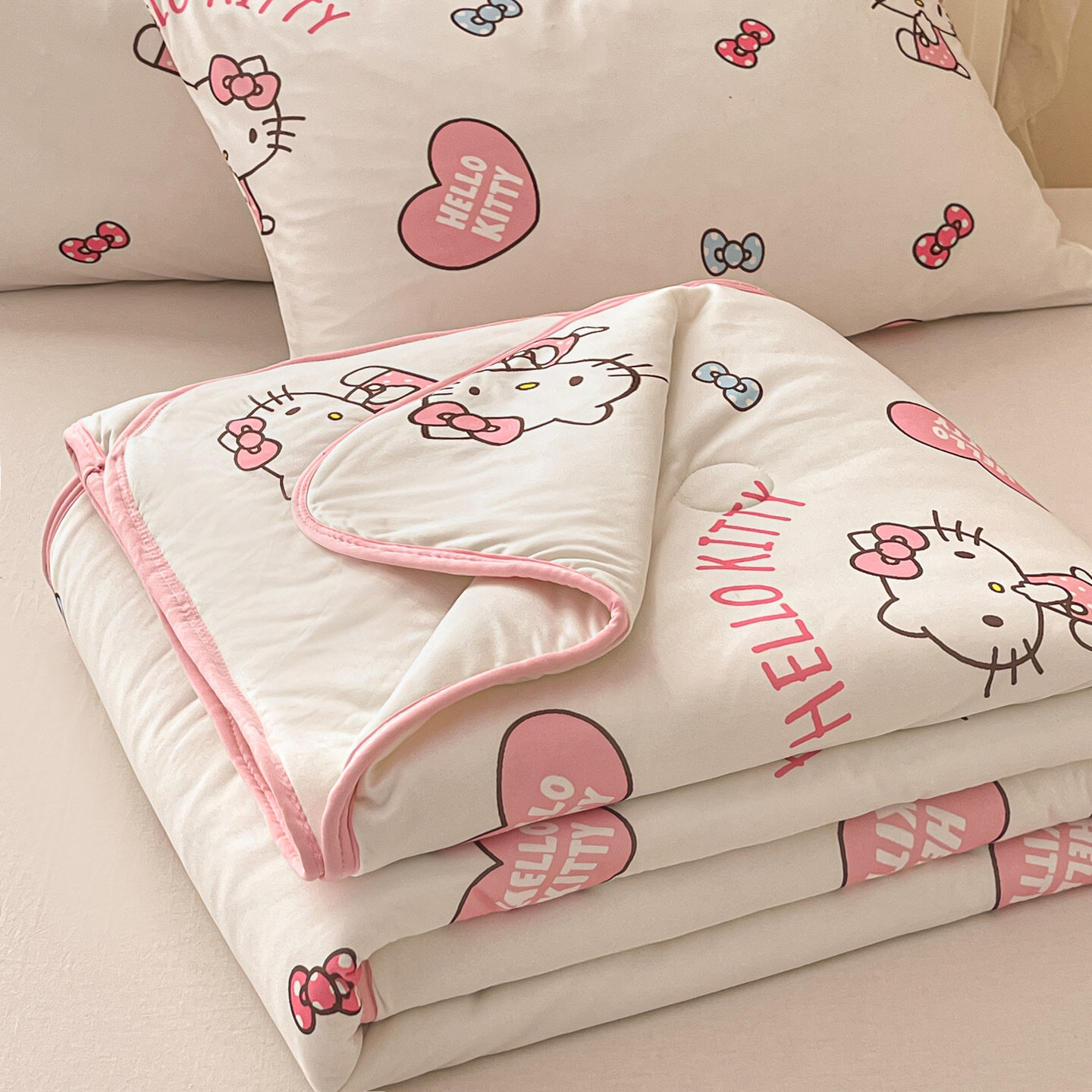 Летняя наволочка Sanrio из ледяной ткани 48x74 см, машинная стирка, прохладное постельное белье для детей, Принцесс