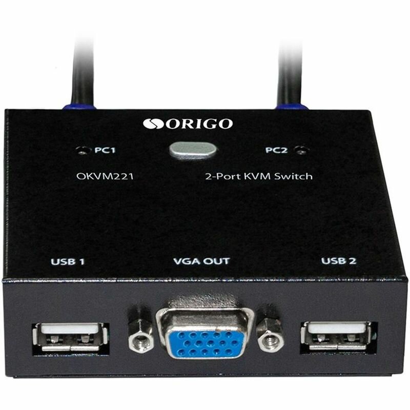 KVM-переключатель Origo OKVM221/A1A на 2 компьютера, VGA и USB OKVM221/A1A