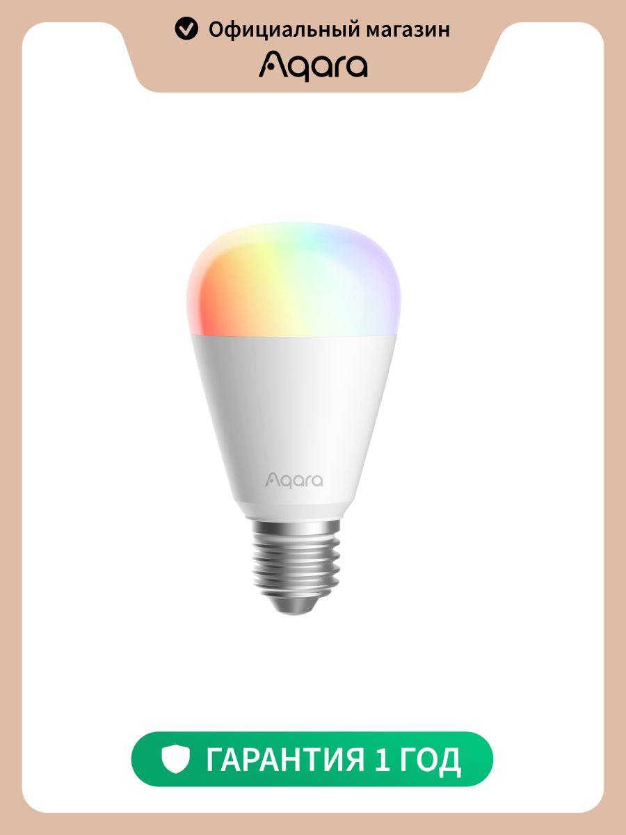 Aqara Умная лампочка T2 LB-L02D, E27, 10.5 Вт, RGB CCT