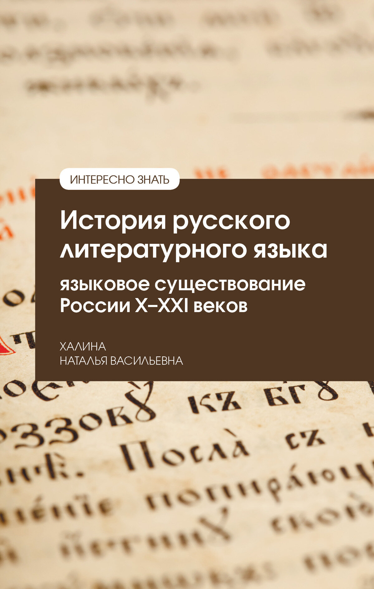 История русского литературного языка: языковое существование России X — XXI веков. Халина Н. В. 2026г, 362с.