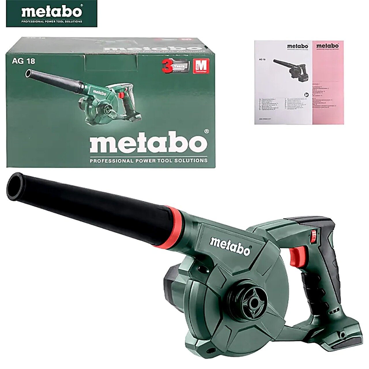 Metabo Воздуходувка, Защита от перегрузок, Электродвигатель, Механическая, От аккумулятора, черный