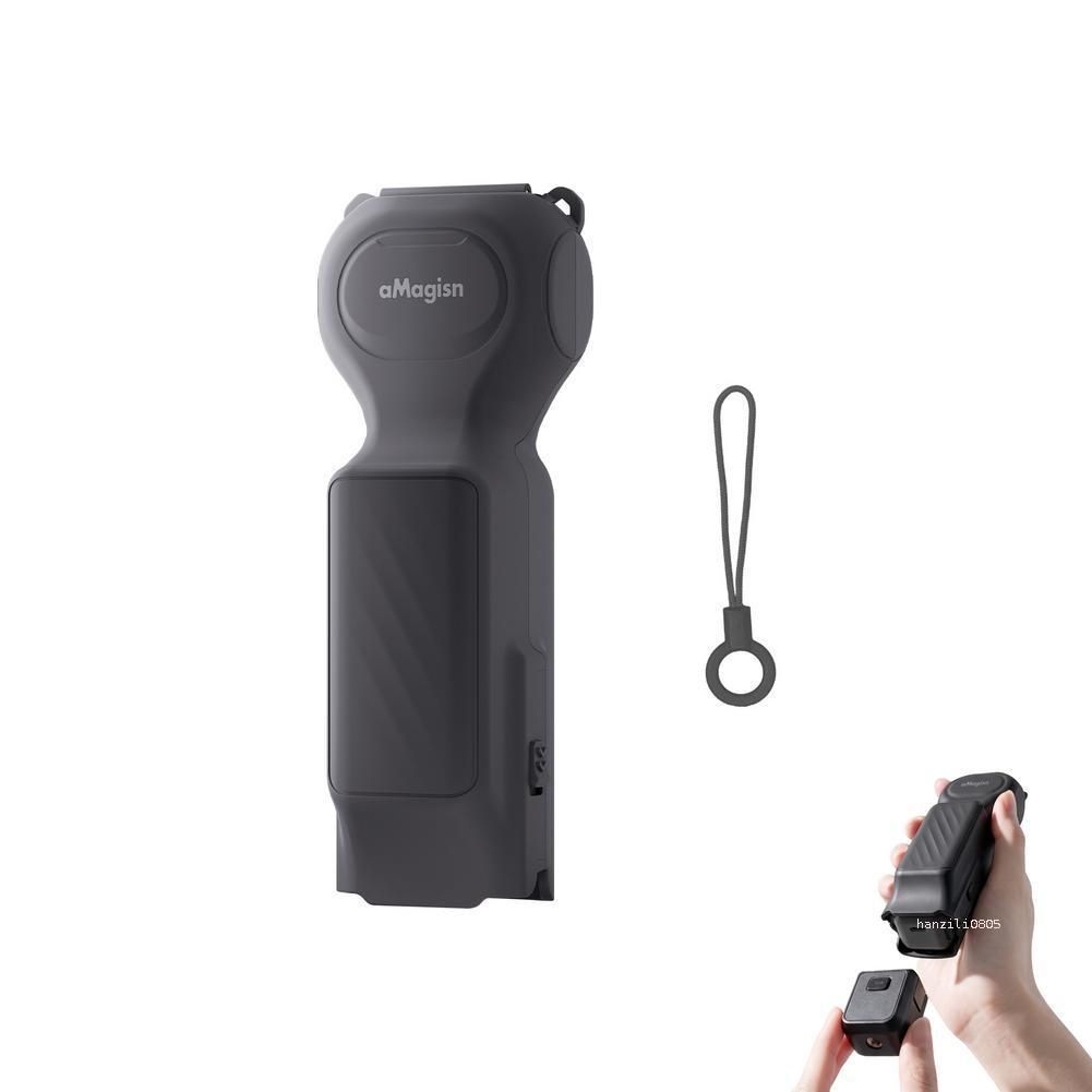 AMagisn Чехол для DJI Osmo Pocket 4/3, черный, из ABS и силикона